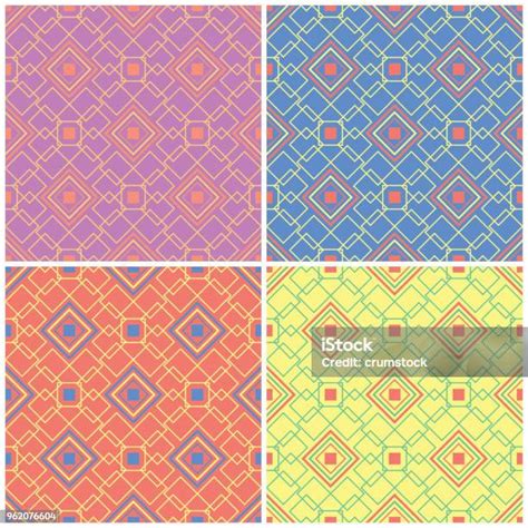 색된 꽃 원활한 배경입니다 기하학적 요소와 밝은 패턴의 집합 0명에 대한 스톡 벡터 아트 및 기타 이미지 0명 기하 도형