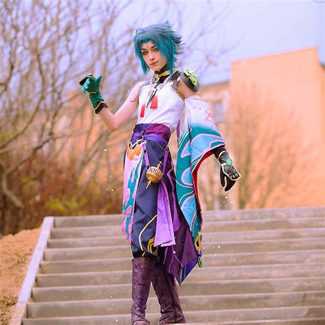 Genshin Impact Xiao Cosplay Costume Game Genshin Impact Xiao Uniform