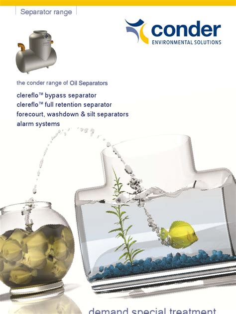Conder Separator Brochure New Pdf Sewage Treatment Sanitary Sewer