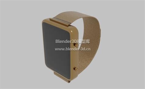 Blender 铜色智能手表3d模型素材资源免费下载 Blender3d模型库