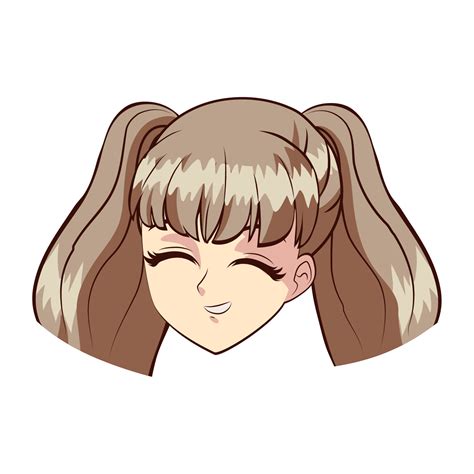 Anime Smiling Girl 11208448 Vector Art At Vecteezy