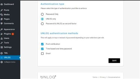 The New Unloq Wordpress Two Factor Authentication Plugin