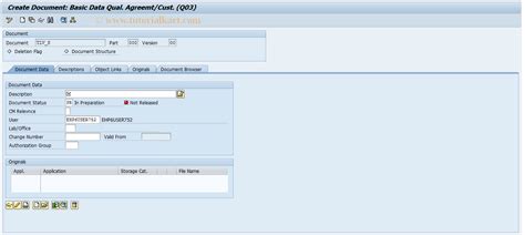 QV SAP Tcode Create QA Agreement DocType Q