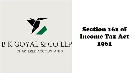 Section 161 Of Income Tax Act 1961