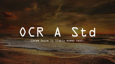 Ocr A Std Font Download Free For Desktop And Webfont