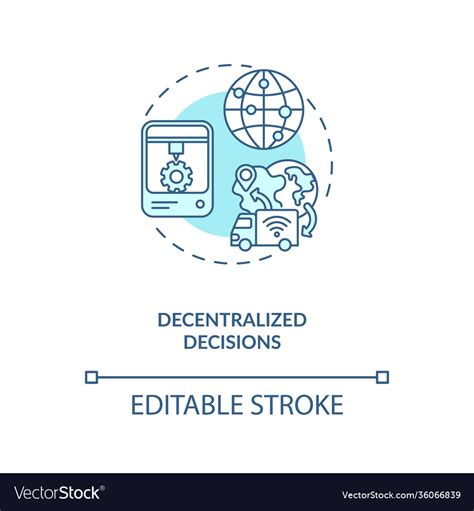 Decentralized Decisions Concept Icon Royalty Free Vector