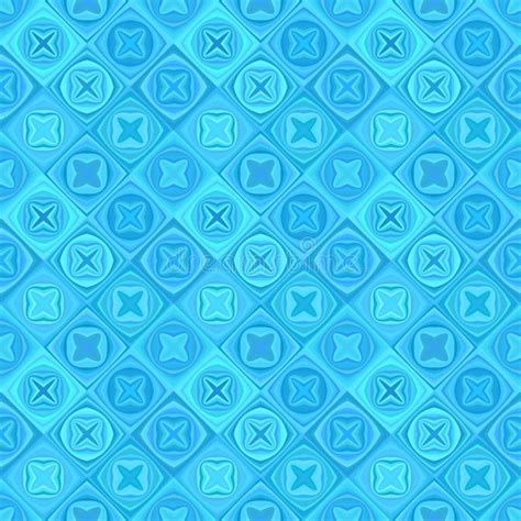 Blue Diagonal Curved Shape Pattern Vector Mosaic Tile Background Design Stock Vector