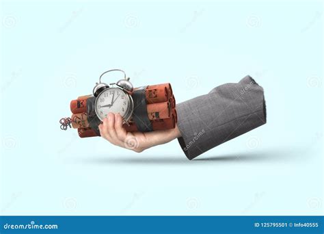 Businessman Hand With Pile Of Dynamite An Detonator Stock Image Image