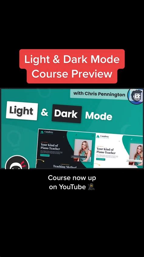 Light And Dark Mode Course Preview Hey Gang Check Out This Course Given By My Good Friend