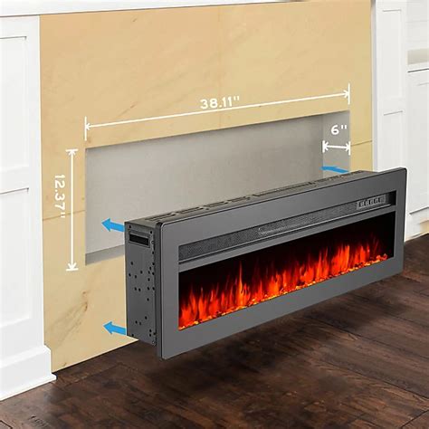 Electric Fire Wall Mounted Wall Inset Or Freestanding Fireplace 12