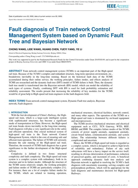 Pdf Fault Diagnosis Of Train Network Control Management System Based