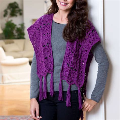 Free Red Heart Petite Ruana Crochet Pattern Yarnspirations