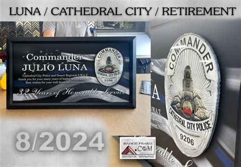 Law Enforcement Shadowboxes And Facility Presentations From Badge Frame