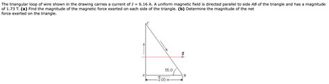 Solved The Triangular Loop Of Wire Shown In The Drawing Chegg Com