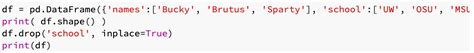 Solved Df Pddataframe Names Bucky Brutus