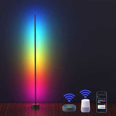 Miortior Corner Floor Lamp Compatible With Alexa Voice