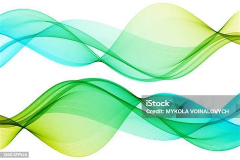 흰색 배경에 녹색과 파란색 파도 투명 녹색 파란색 파도 흐름 추상적 인 배경 0명에 대한 스톡 벡터 아트 및 기타 이미지 0