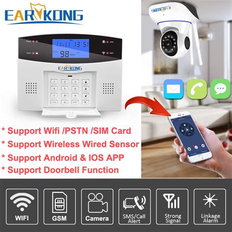 Wireless Gsm Home Security System With Voice Intercom Sim Card Support › Free Shipping › Up To