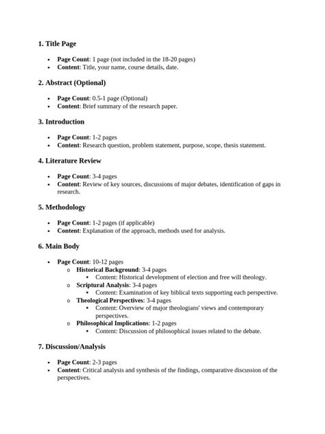 Outline The Paper Pdf Theology Abstract Summary