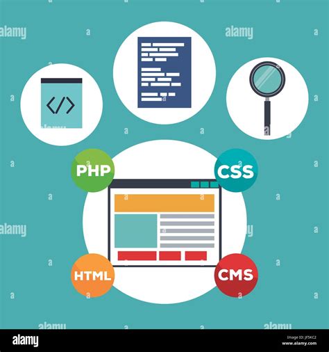 Color Background Elements Programming Codes Language Stock Vector Image