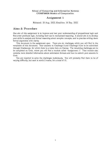 Asg Assignment Babe Of Computing And Information Systems COMP Models Of