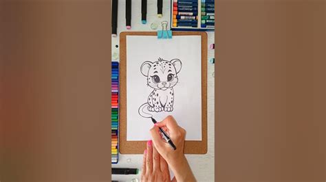Как нарисовать ГЕПАРДИКА🌿 БЫСТРЫЙ рисунок научитьсярисовать Drawing какнарисовать Howtodraw