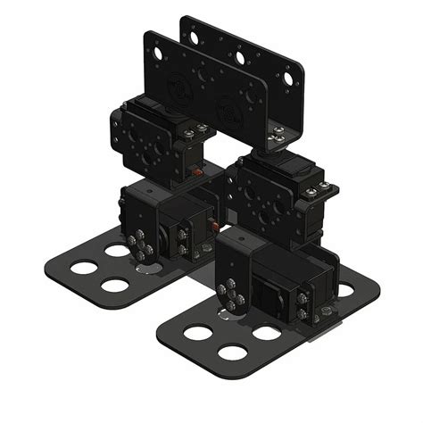 Sunrobotics 4dof Biped Humanoid Robot Chassis Diy Kit With Metal Geared Servo Motors