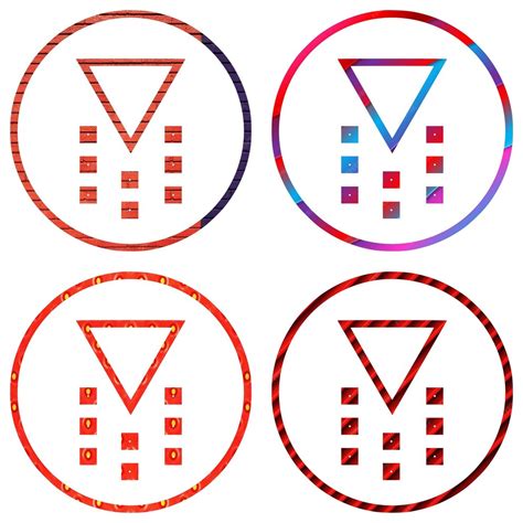 Premium Vector A Circle With A Triangle In The Middle And The Number X On It