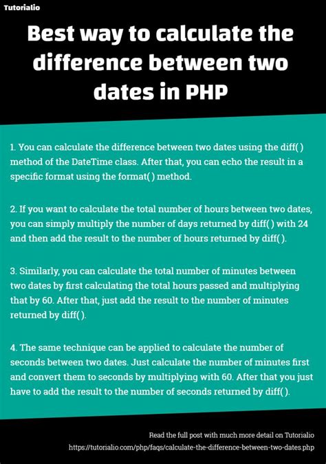 Best Way To Calculate The Difference Between Two Dates In PHP Php Dating Tutorial