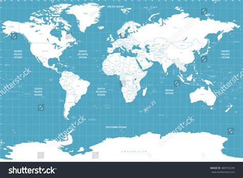 World Political Map 库存矢量图（免版税）489755239 Shutterstock