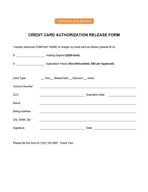 Printable Payment Authorization Form Template Printable Forms Free Online