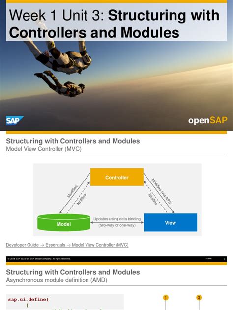 opensap ui51 week 1 unit 3 swcm presentation pdf model view