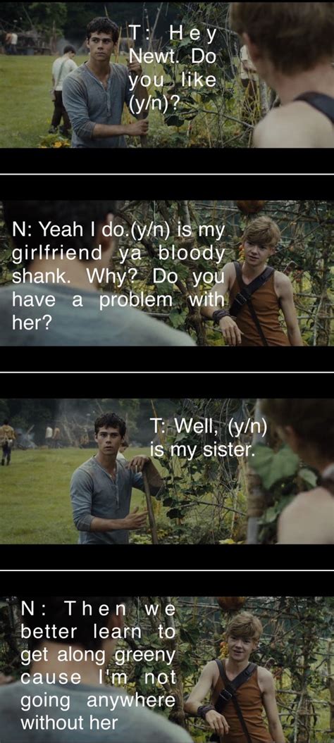 This Is The Best Thing Ever They Should Put This In The Movie Thomas And Newt Gotta Be