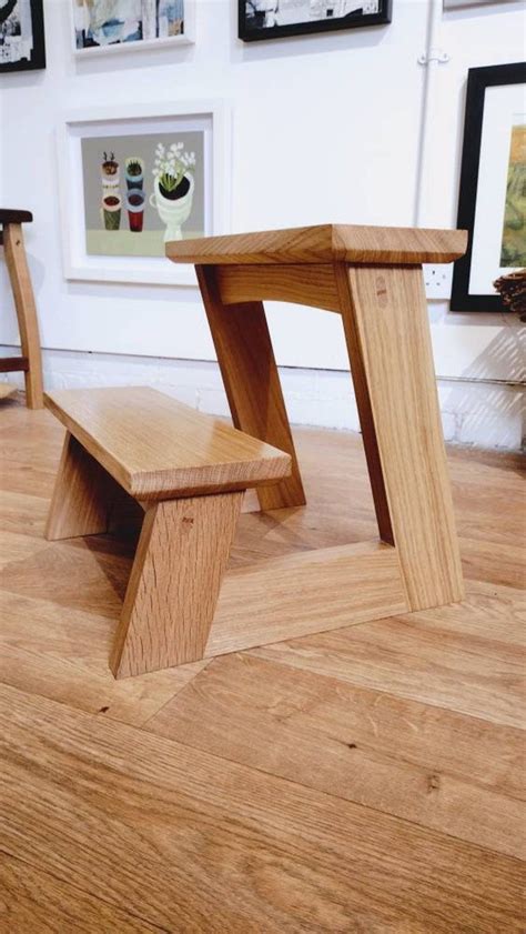 Oak Step Stool Kitchen Steps Wooden Steps Bedside Steps Our Larger Version Etsy