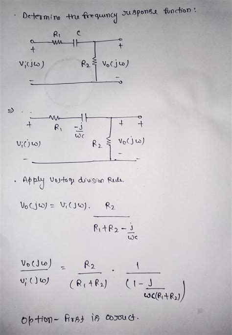 Solved In The Circuit Shown In The Given Figure Determine The Frequency Course Hero