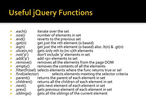 PPT JQuery Getting Started PowerPoint Presentation Free Download ID 2589218