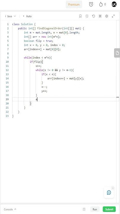 Leetcode Problem 498 Diagonal Traverse Short Youtube