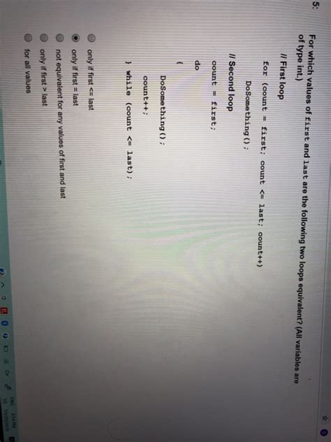 Solved 5 For Which Values Of First And Last Are The Chegg Com