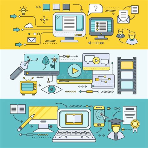Line Web Concept For Computer Science Stock Illustration Illustration Of Education Path