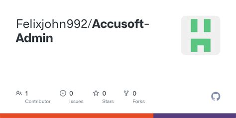 Github Felixjohn Accusoft Admin