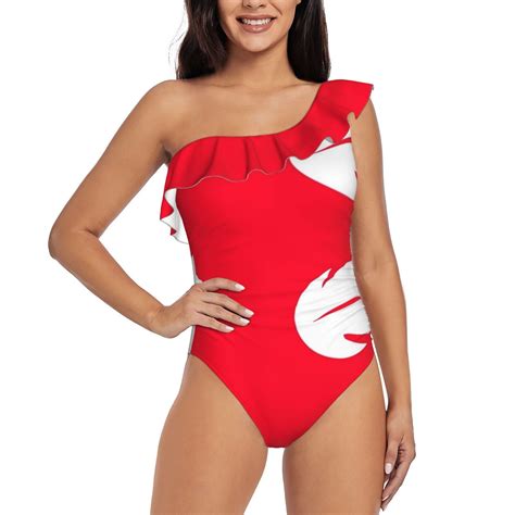 Lilo Dress One Shoulder Ruffle Swimsuit One Piece Beach Bathing Suit