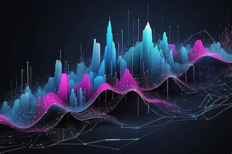 premium photo vector abstract 3d big data visualization futuristic