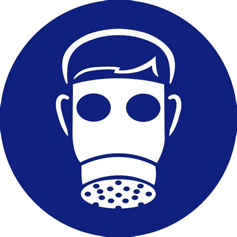 Задължително използване на средства за защита на дихателните пътища Стикери знаци и табели