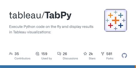 Github Tableautabpy Execute Python Code On The Fly And Display Results In Tableau