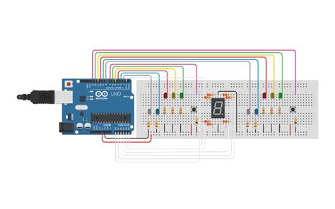 circuit design traffic light simulator tinkercad