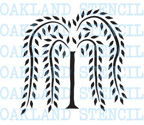 Printable Primitive Willow Tree Stencil Pattern And Stencils