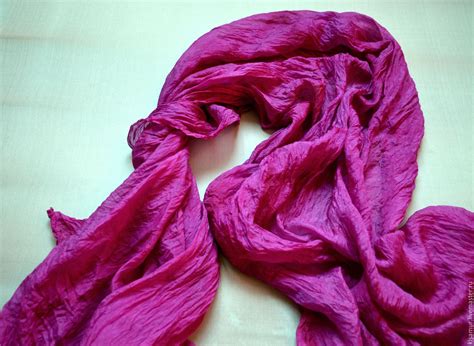 большой шелковый шарф розовая фуксия натуральный шелк эксельсиор в интернет магазине на Ярмарке