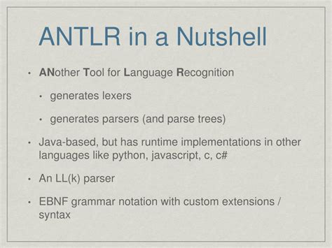 PPT ANTLR PowerPoint Presentation Free Download ID