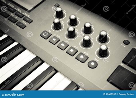 Synthesizer Keyboard And Controls Stock Image Image Of Professional