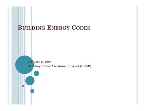 building energy codes ppt